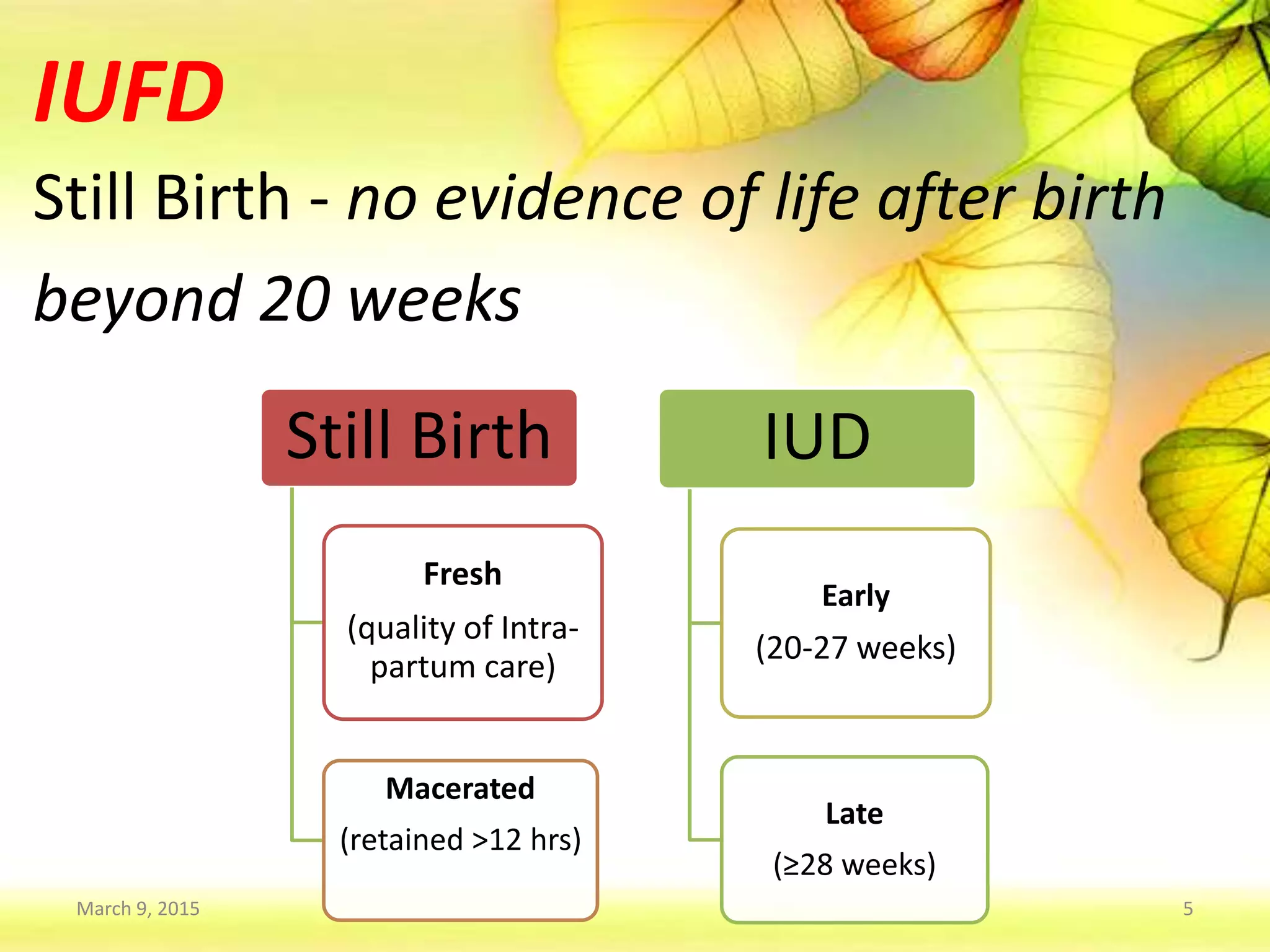 Intrauterine fetal death | PPTX