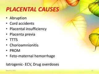 Intrauterine fetal death | PPTX