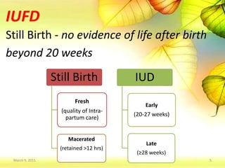 Intrauterine fetal death | PPTX
