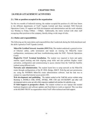 Final Internship Report by kiyimba Bill (International University Of ...