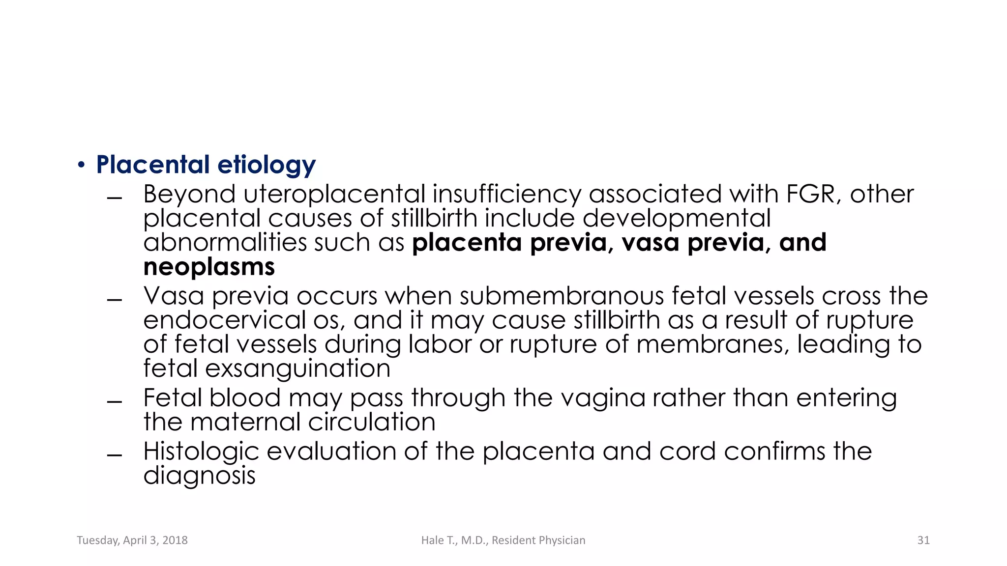 Intrauterine Fetal Death | PDF