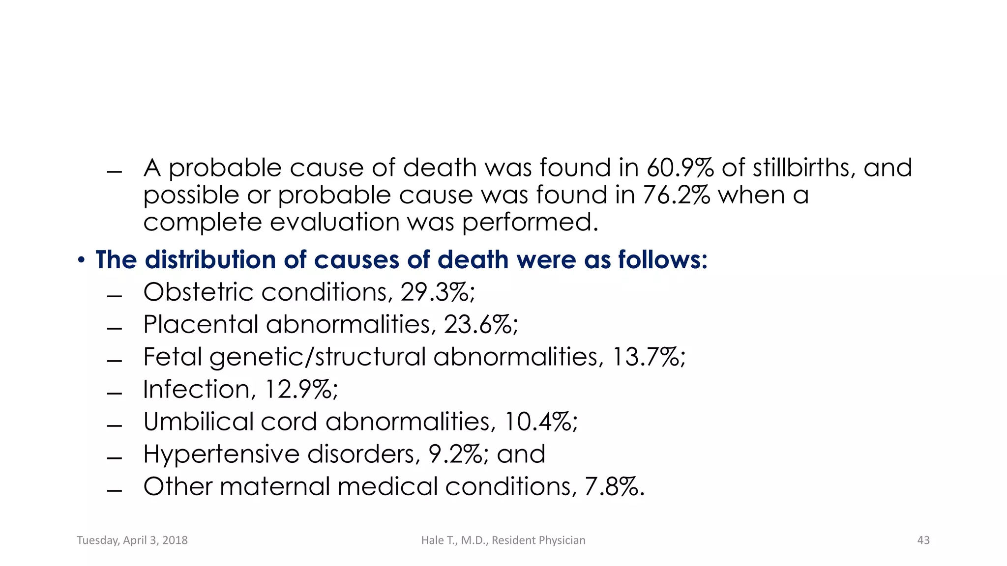 Intrauterine Fetal Death | PDF