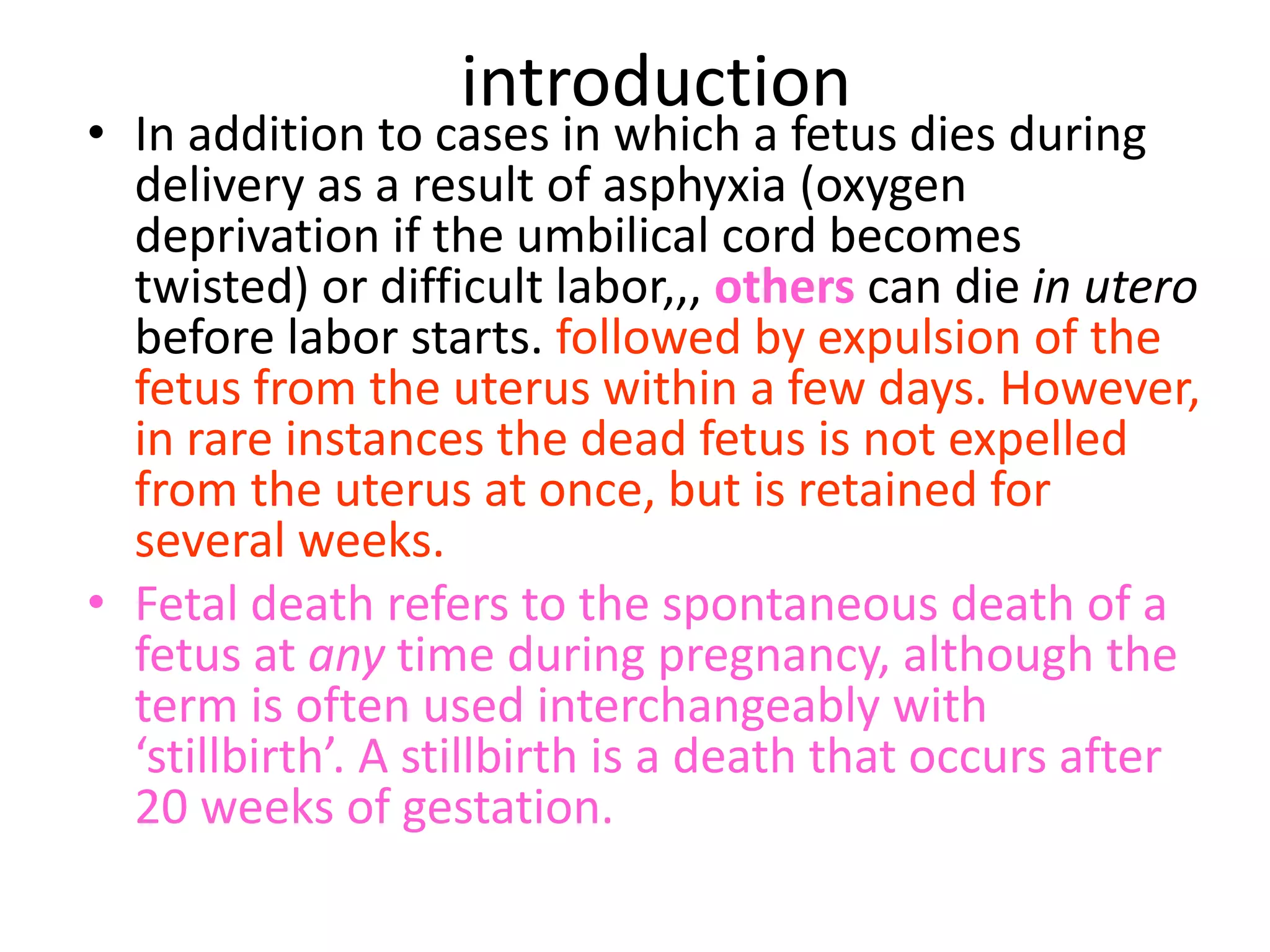Intrauterine Fetal Death (IUFD),(Kurdistan) | PPTX