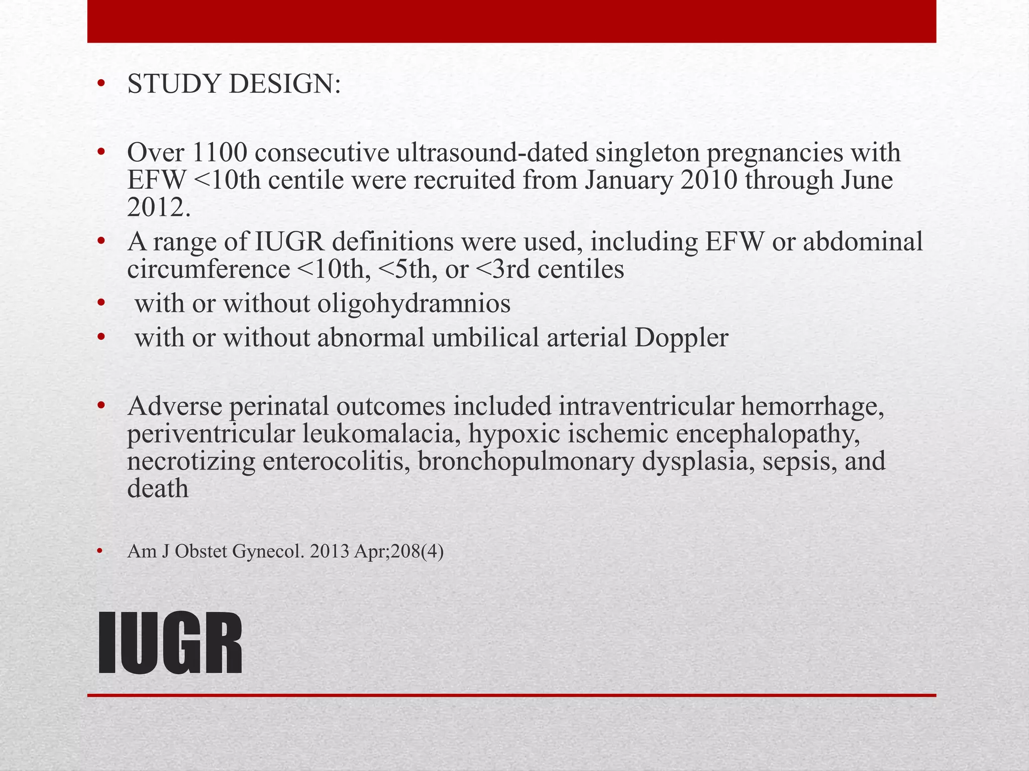 IUGR | PPT