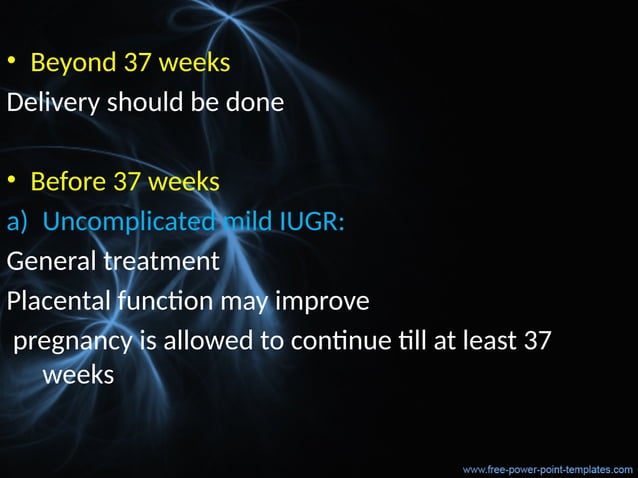 INTRAUTERINE GROWTH RESTRICTION (IUGR).. | PPT