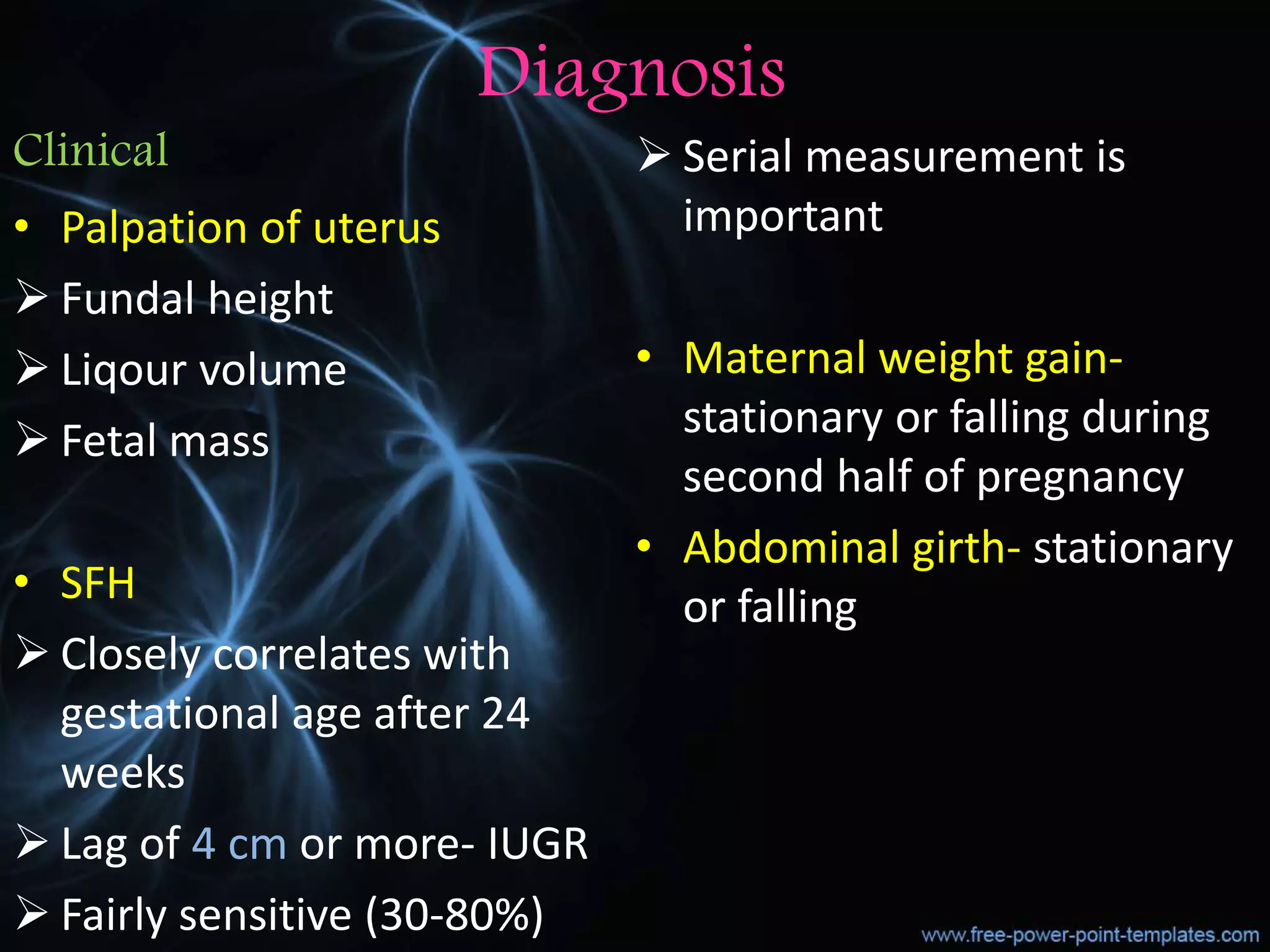 Intrauterine growth retardation (IUGR) | PPTX