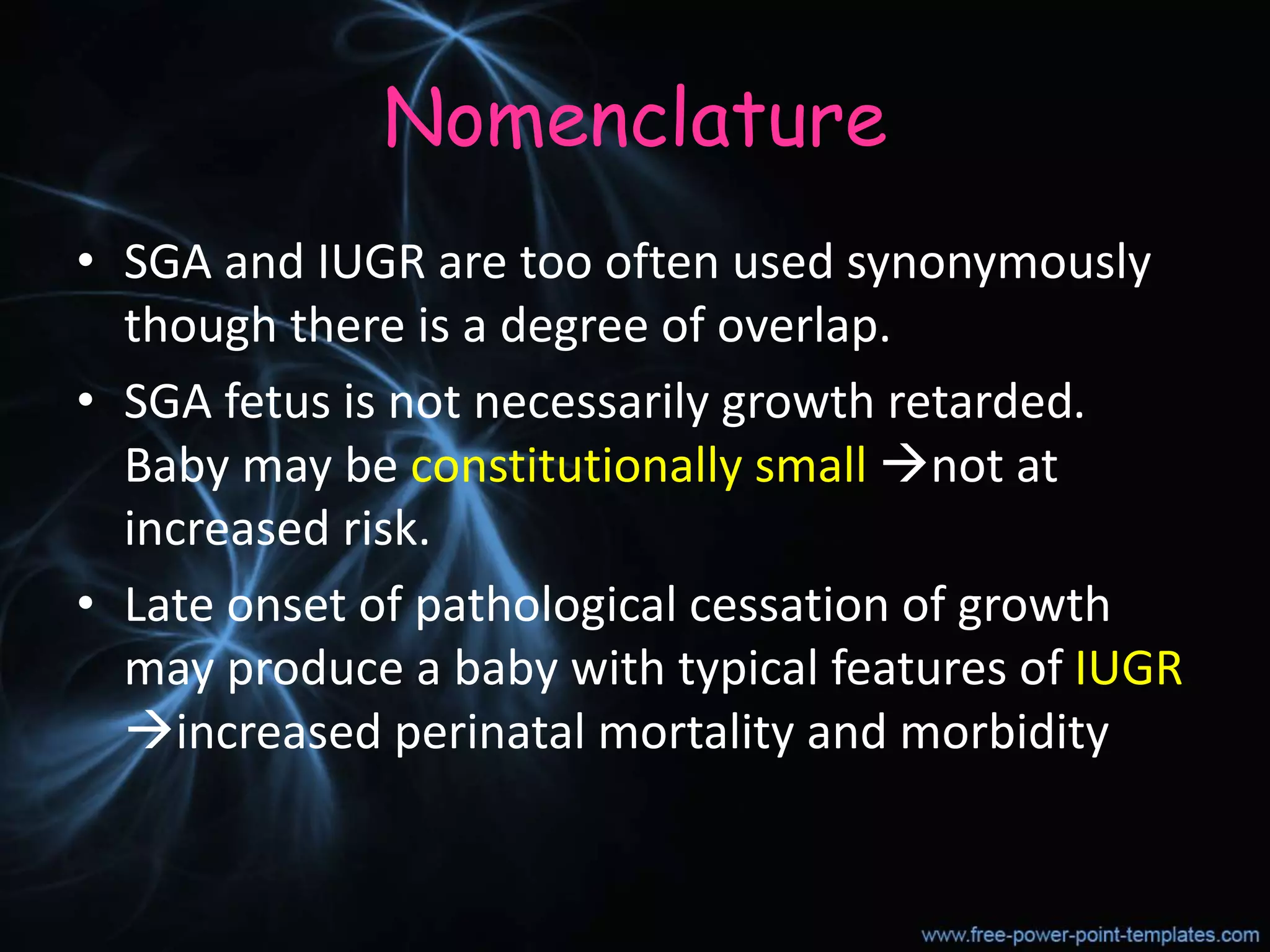 Intrauterine growth retardation (IUGR) | PPTX