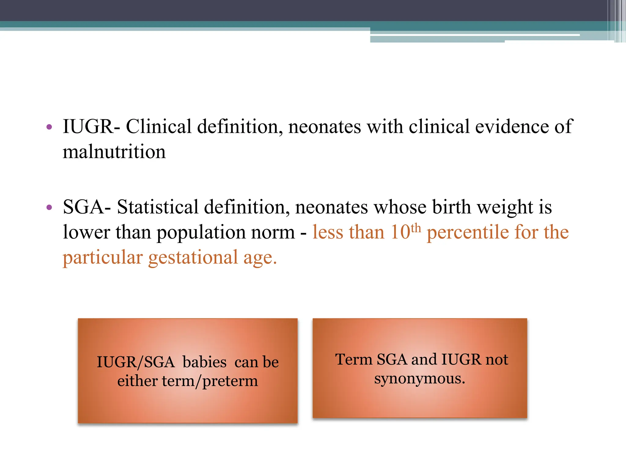 IUGR- INtra uterine growth retardation - iugr | PPTX