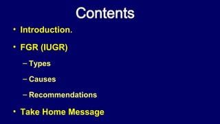 Intrauterine Growth Restriction | PPT | Pregnancy | Reproductive Health