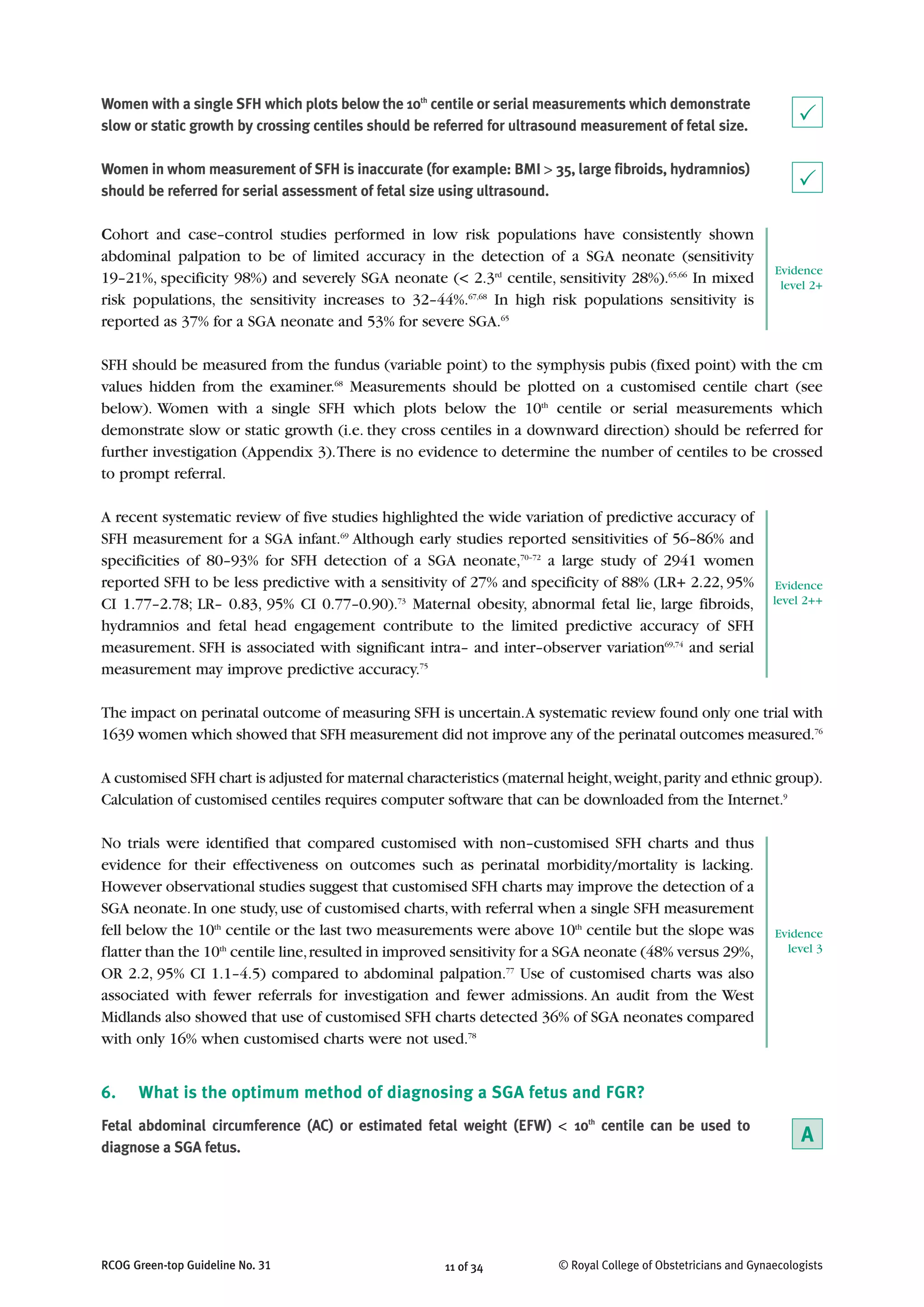 Iugr rcog guidelines | PDF