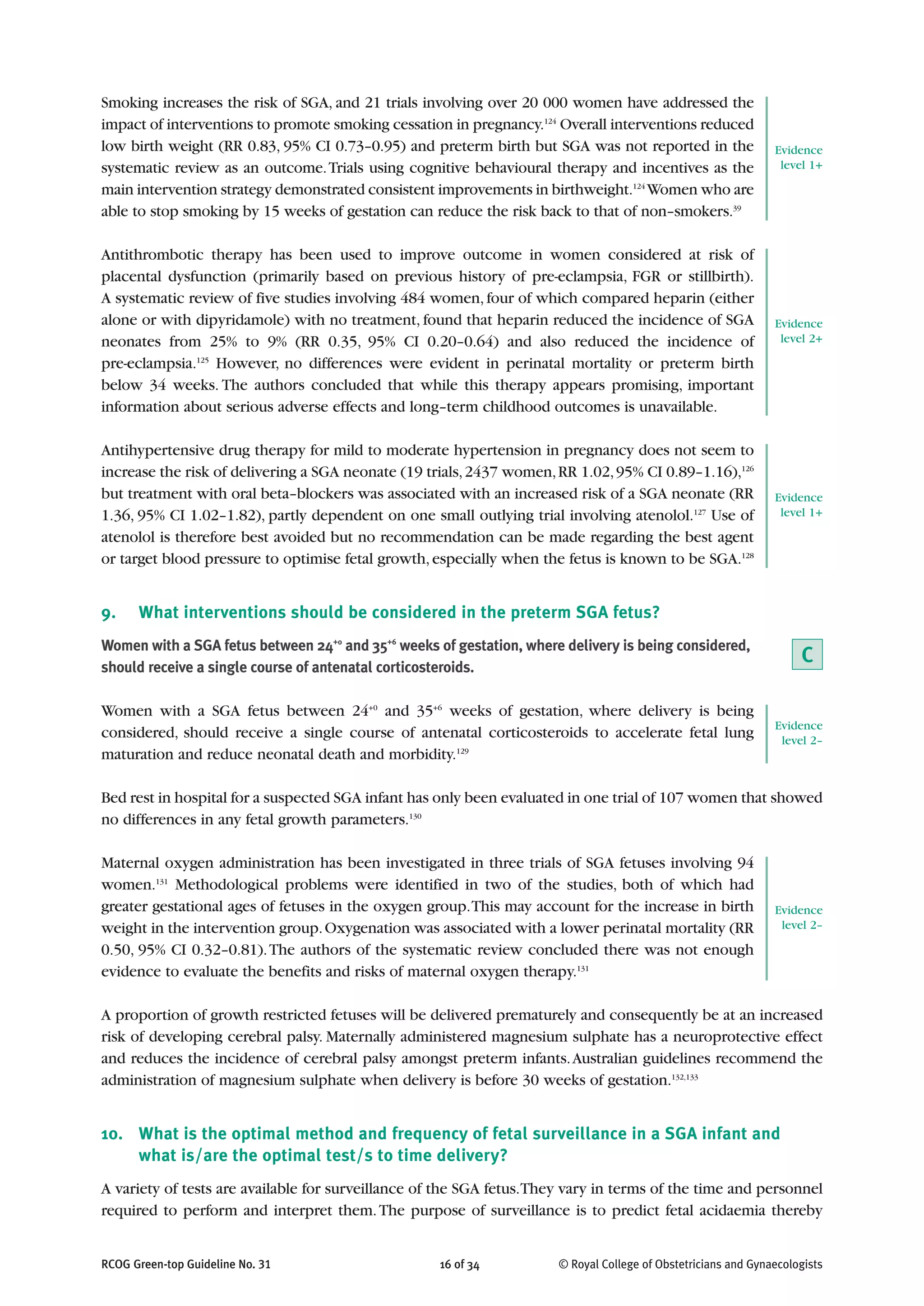 Iugr rcog guidelines | PDF