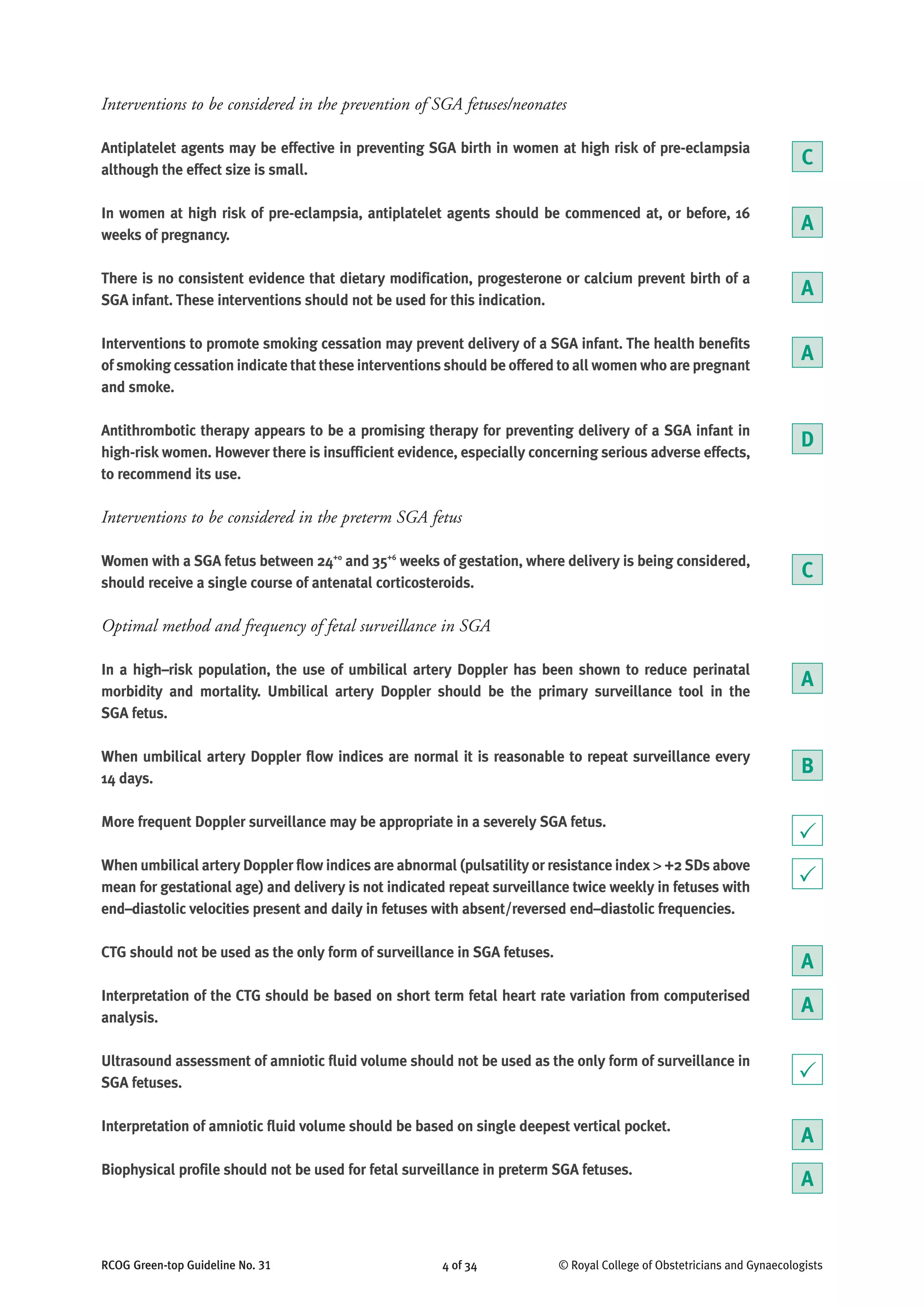 Iugr rcog guidelines | PDF