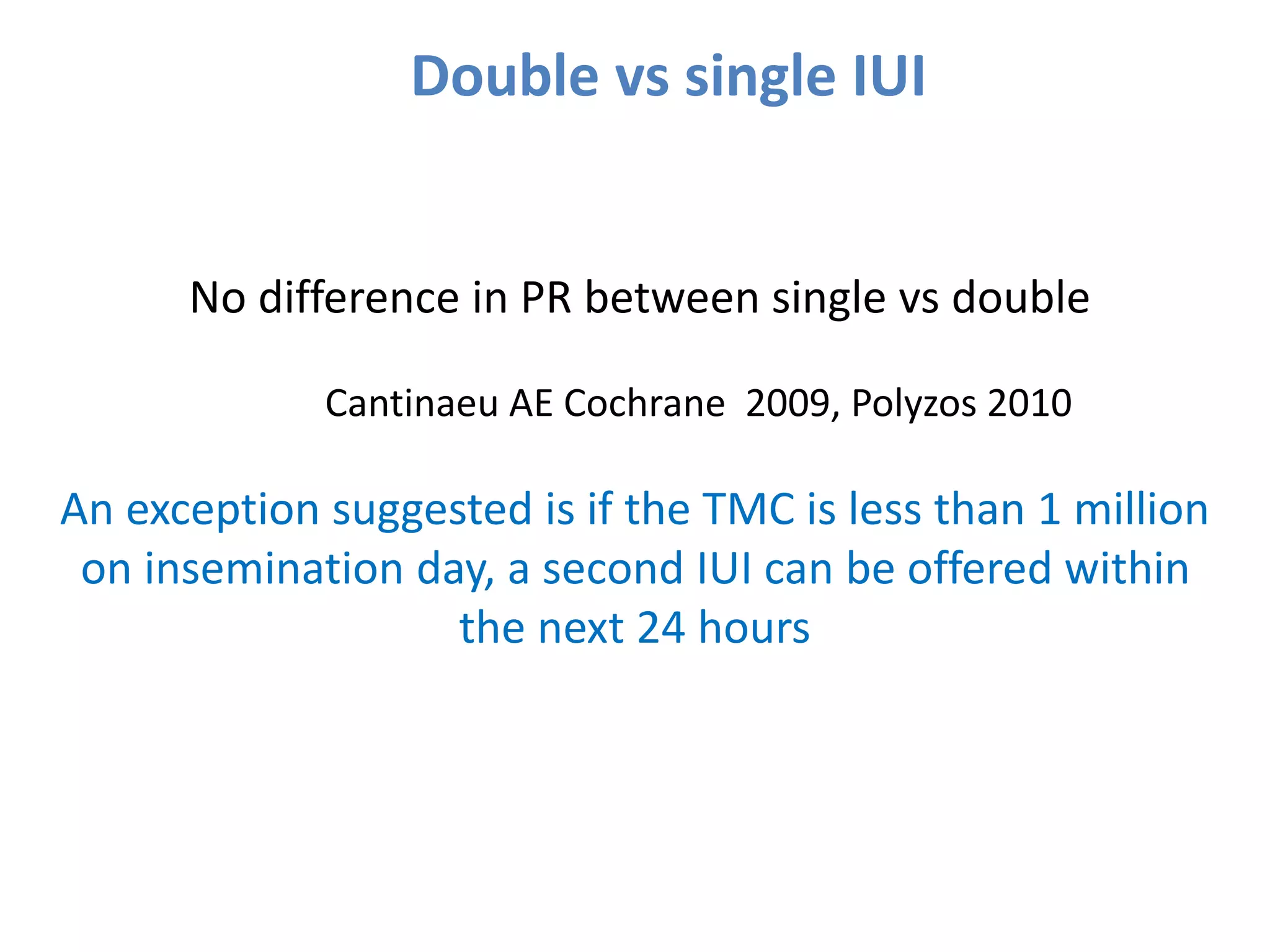 Role of IUI in the era of IVF | PPTX