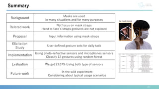 Masktrap: Designing and Identifying Gestures to Transform Mask Strap into an Input Interface | PPT