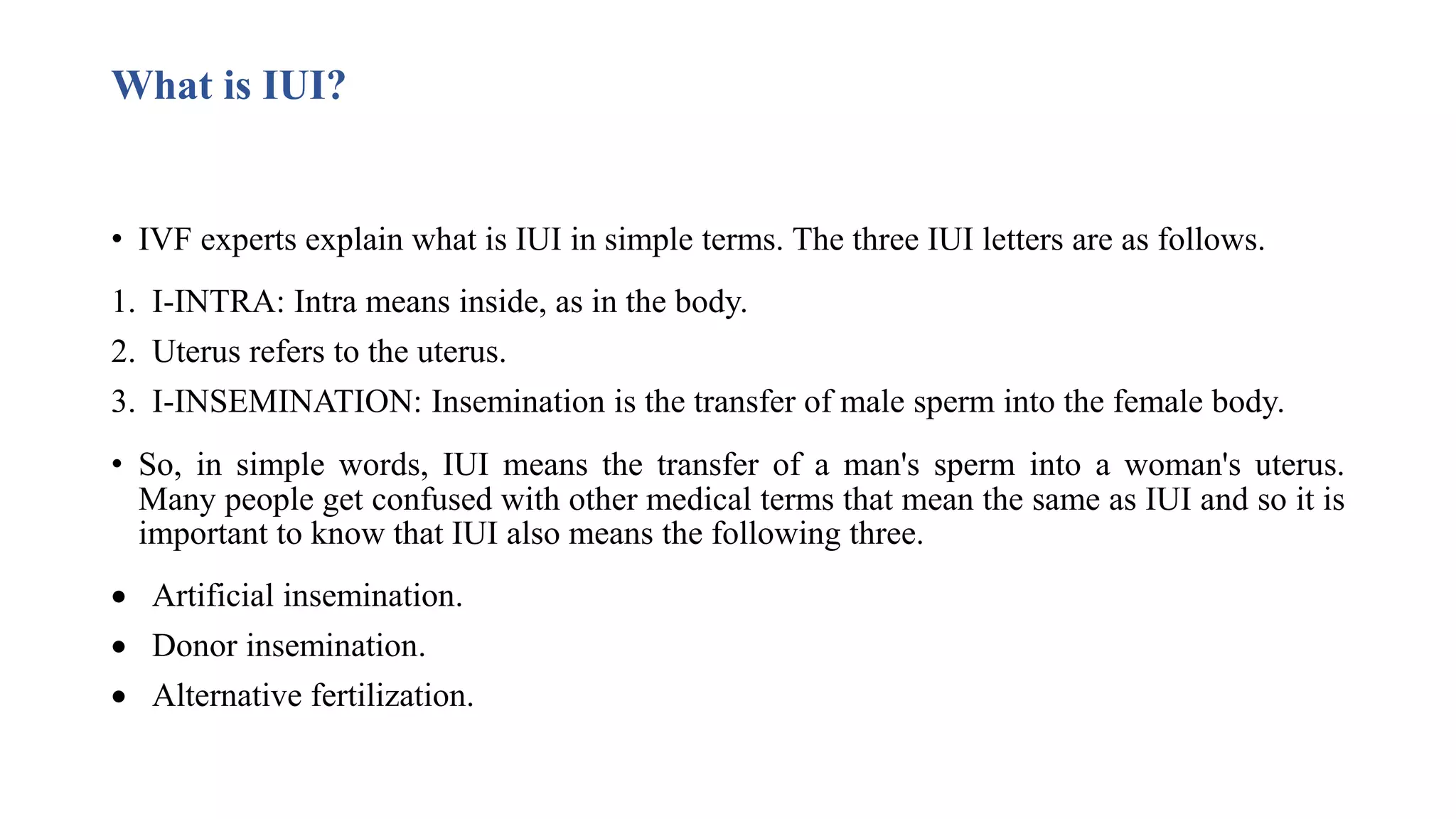 IUI Procedure & Infertility Process: A Step-by-Step Guide | PPTX