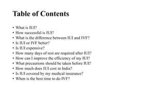 IUI Procedure & Infertility Process: A Step-by-Step Guide | PPTX