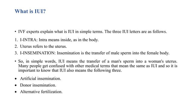IUI Procedure & Infertility Process: A Step-by-Step Guide | PPTX