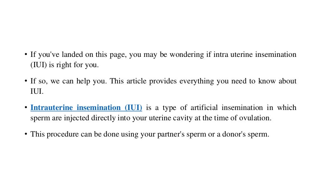 IUI Procedure & Infertility Process: A Step-by-Step Guide | PPTX