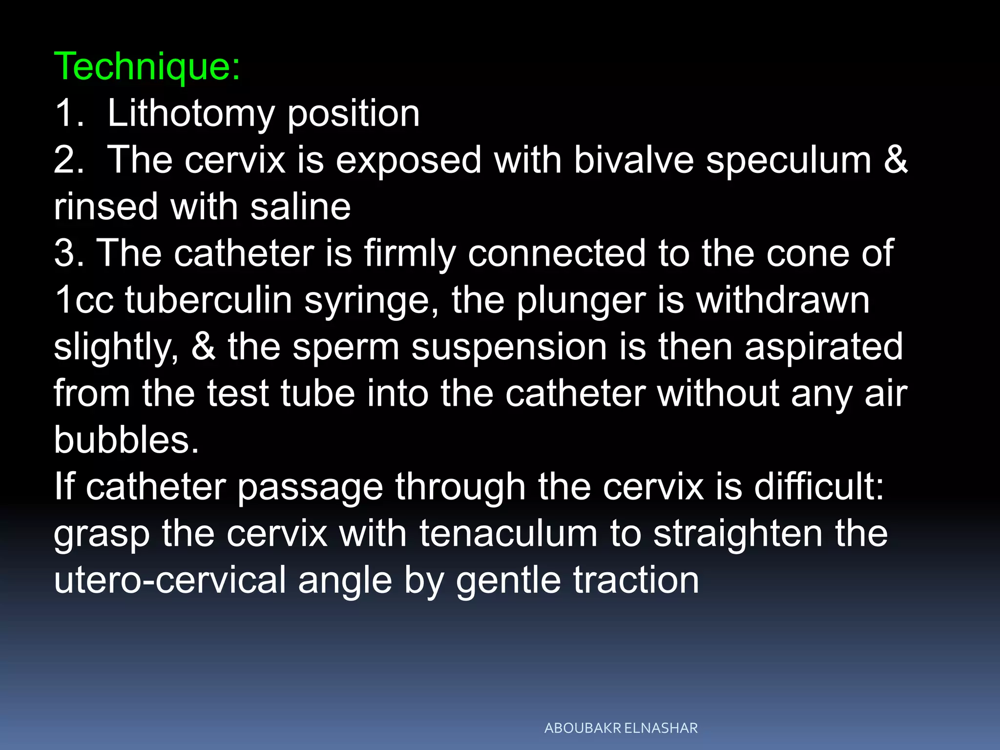 INTRAUTERINE INSEMINATION Protocol | PDF