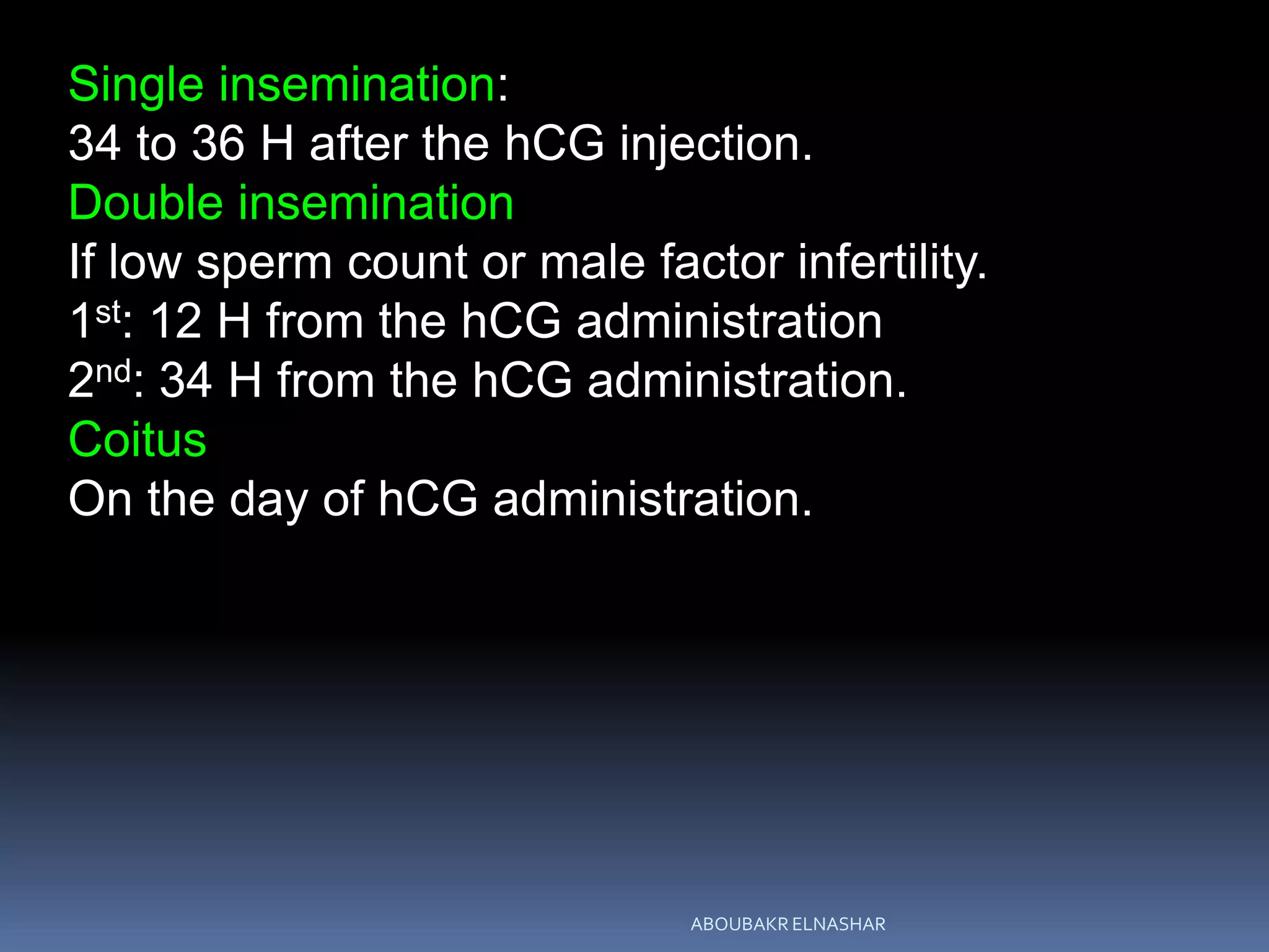 INTRAUTERINE INSEMINATION Protocol | PDF