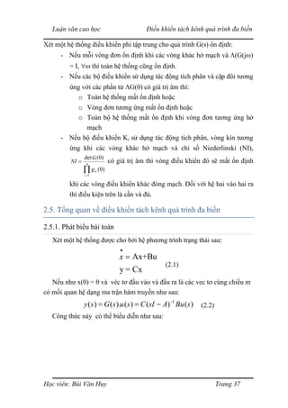 Điều khiển tách kênh quá trình đa biến | PDF