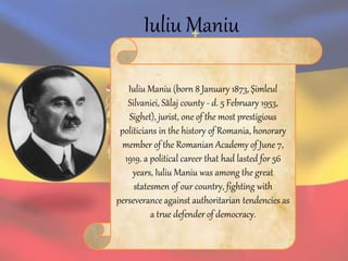 Iuliu Maniu | PPTX | Politics