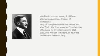 Iuliu maniu | PPTX | Politics