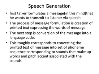 speech processing basics | PPTX