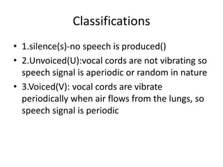 speech processing basics | PPTX