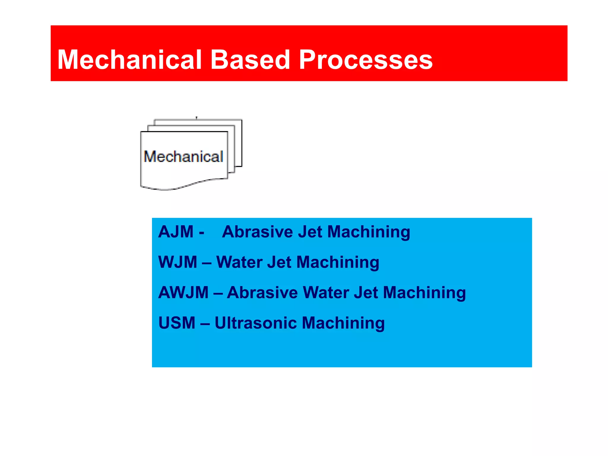 Introduction to unconventional machining processes | PPTX