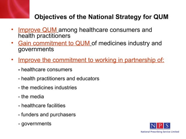 Quality Use of Medicines | PPT | Pharmaceutical Industry | Industries