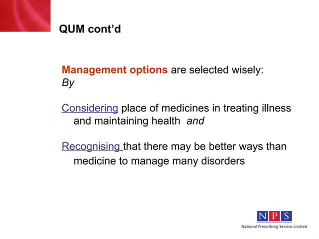 Quality Use of Medicines | PPT | Pharmaceutical Industry | Industries