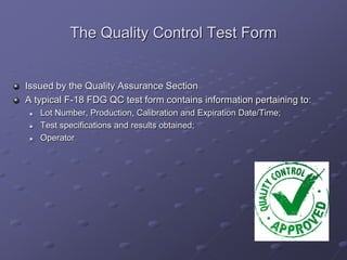 PET - Quality Assurance of PET Radiopharmaceutials | PDF