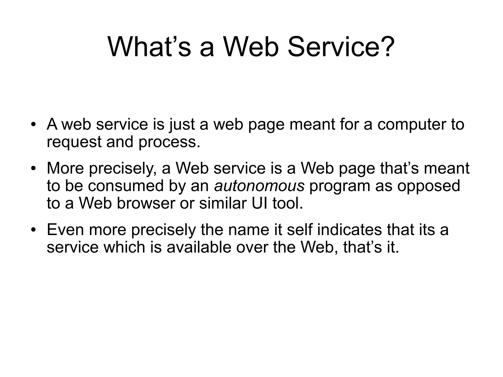 Web service Introduction | PPT