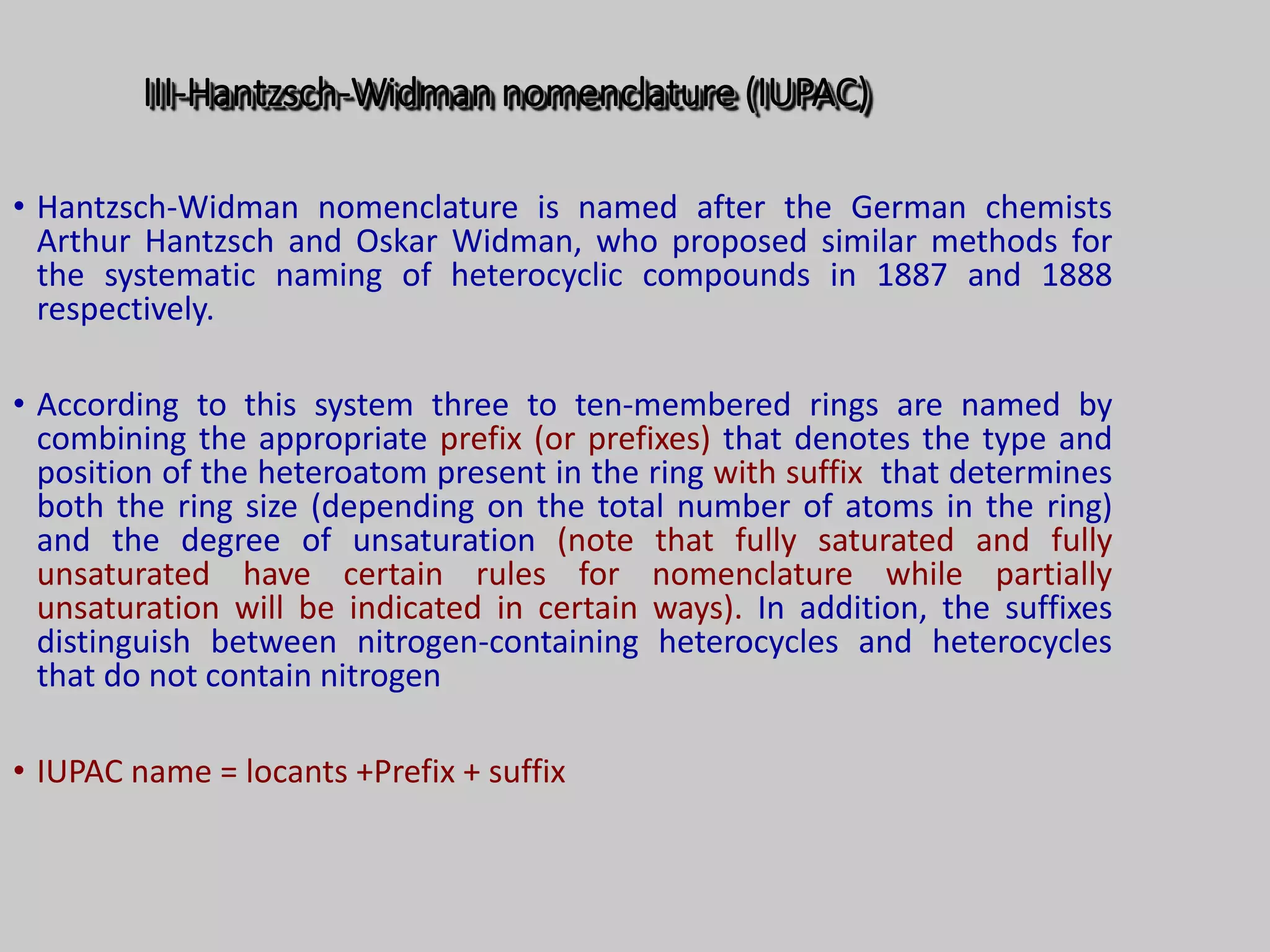 Nomenclature of heterocyclic compound | PPT
