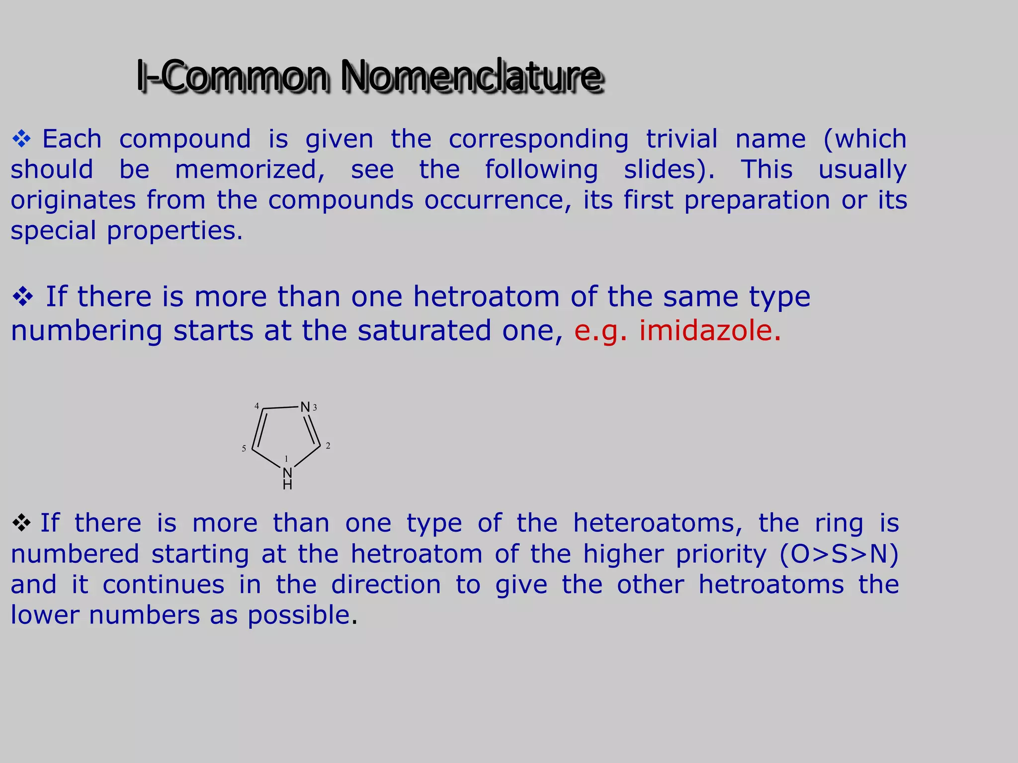 Nomenclature Of Heterocyclic Compound Ppt