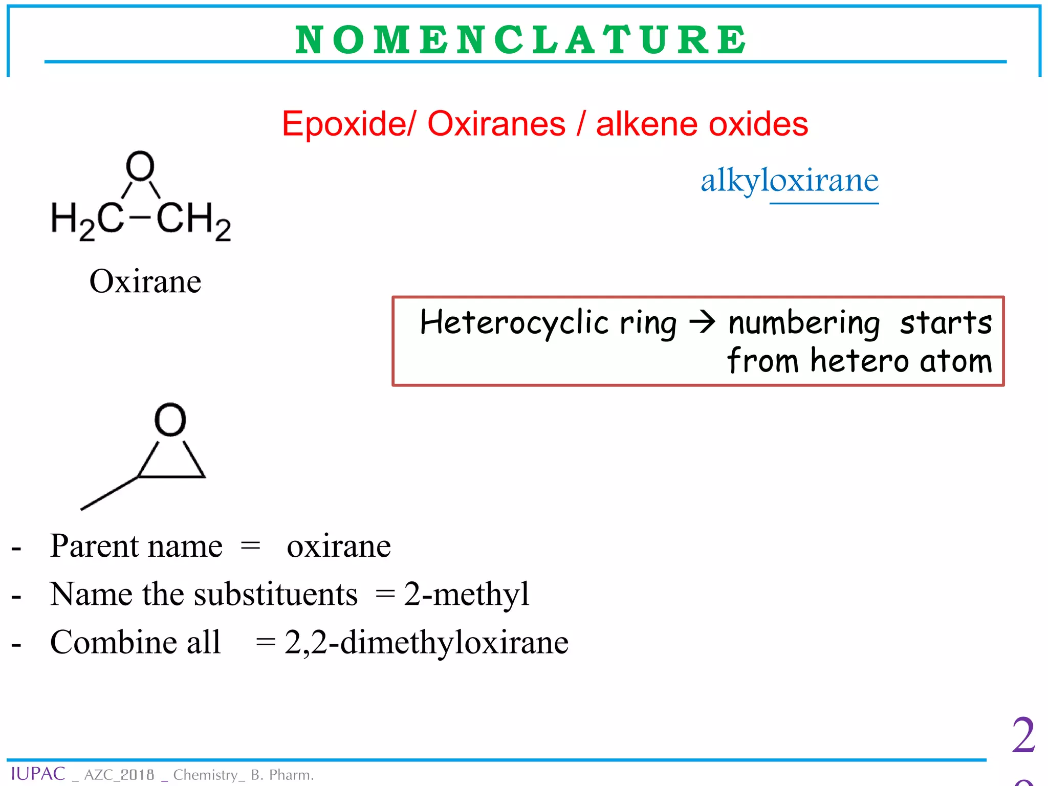 IUPAC Nomenclature_Pharmaceutical Organic Chemistry | PPTX
