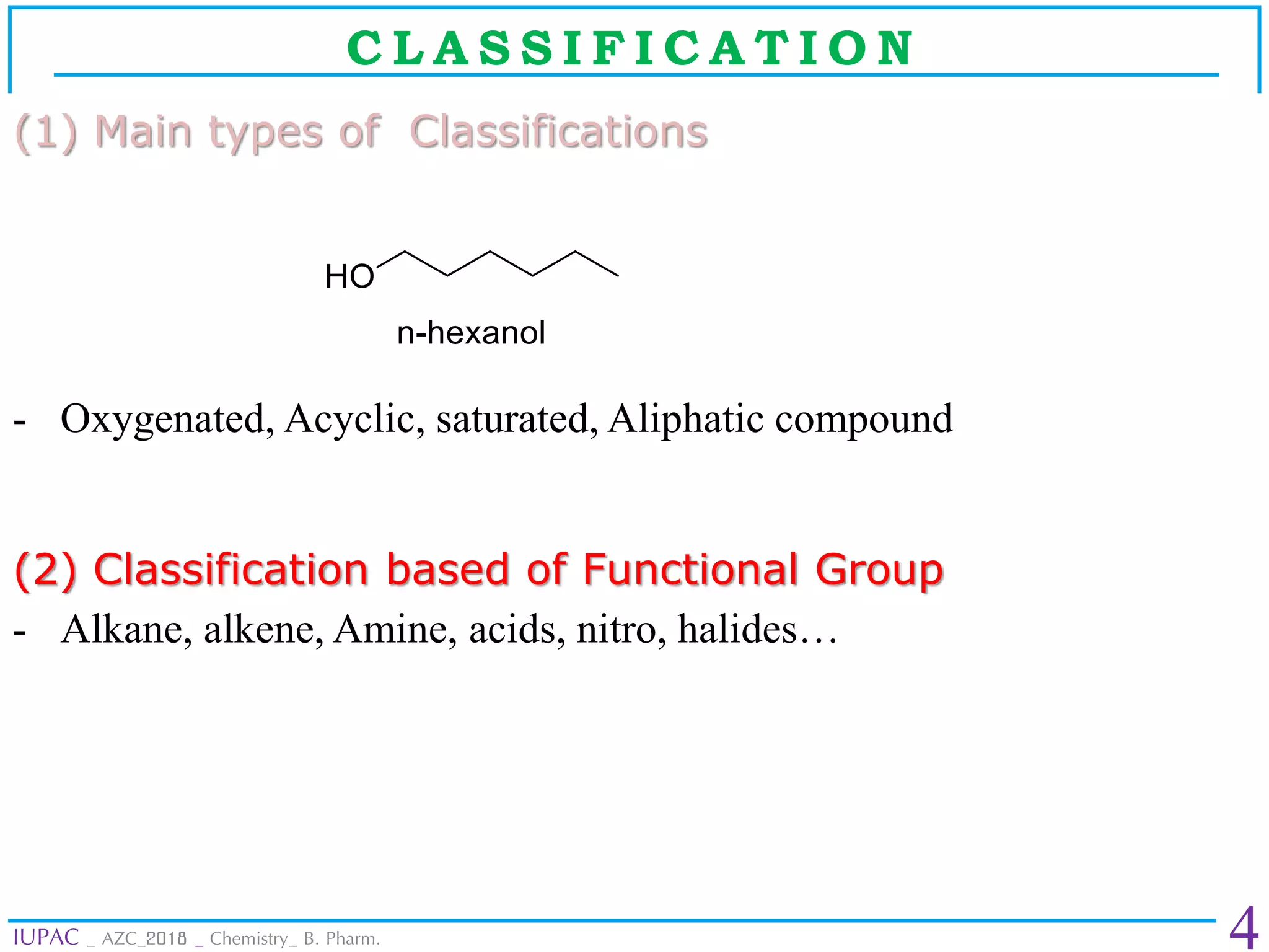IUPAC Nomenclature_Pharmaceutical Organic Chemistry | PPTX