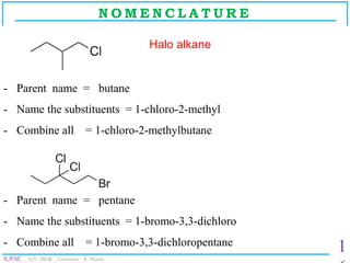 IUPAC Nomenclature_Pharmaceutical Organic Chemistry | PPTX