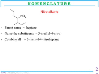 IUPAC Nomenclature_Pharmaceutical Organic Chemistry | PPTX