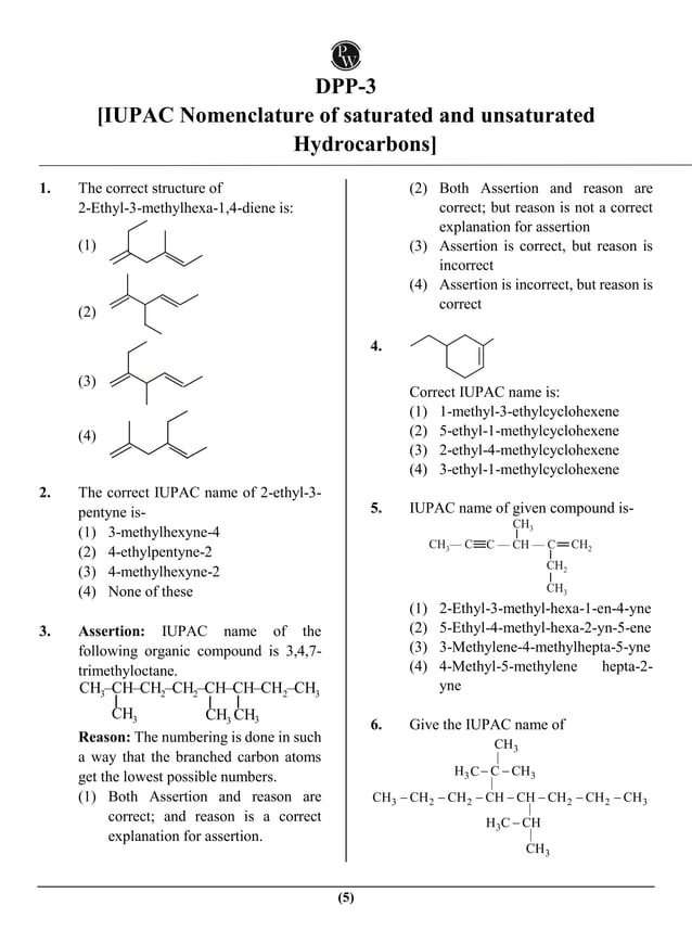 IUPAC Nomenclature - DPPs by physic wallah .pdf