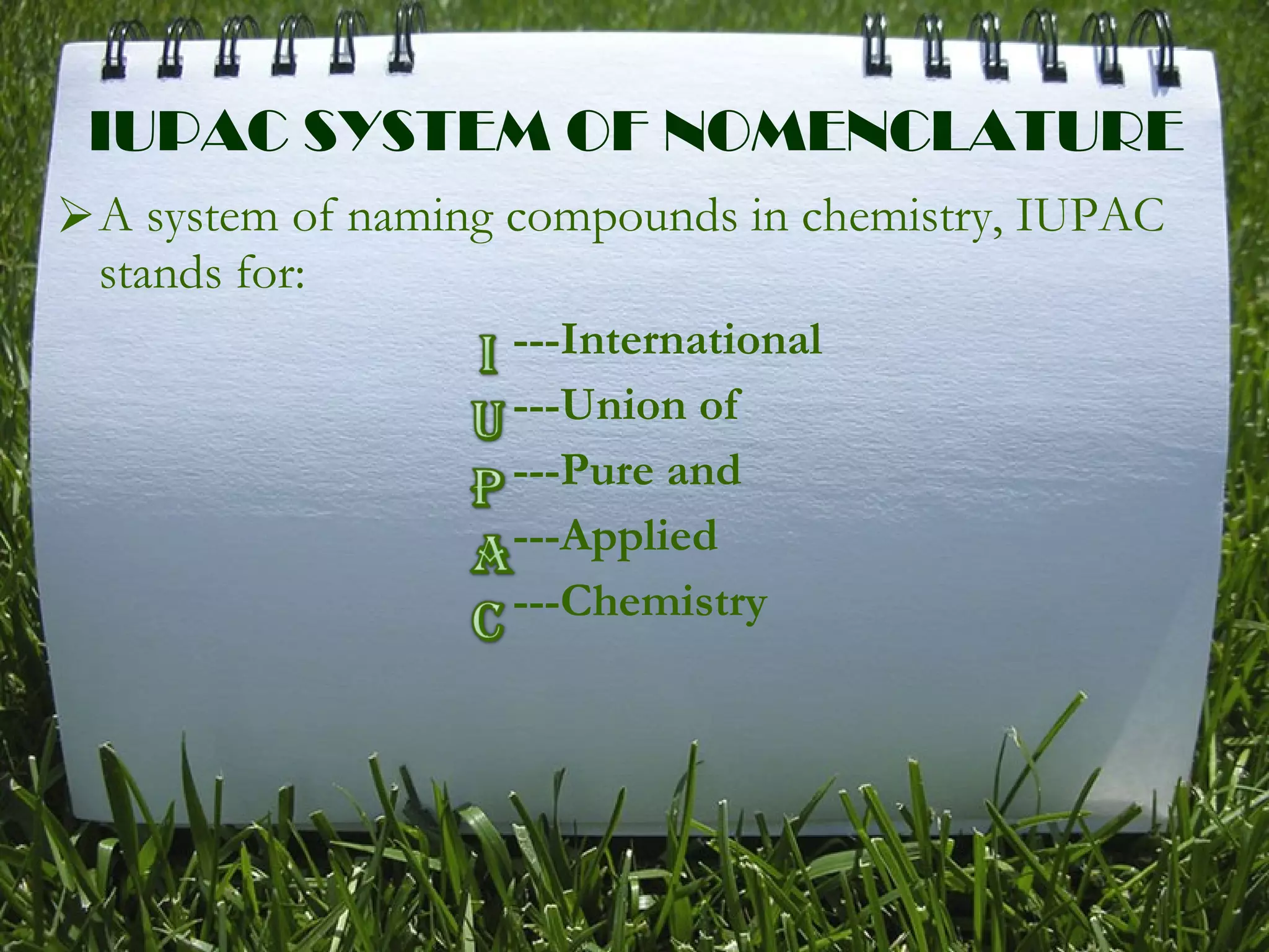 Iupac nomenclature | PPT