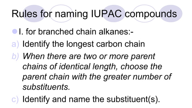 Iupac nomenclature class 11 CBSE-organic chemistry some basic ...