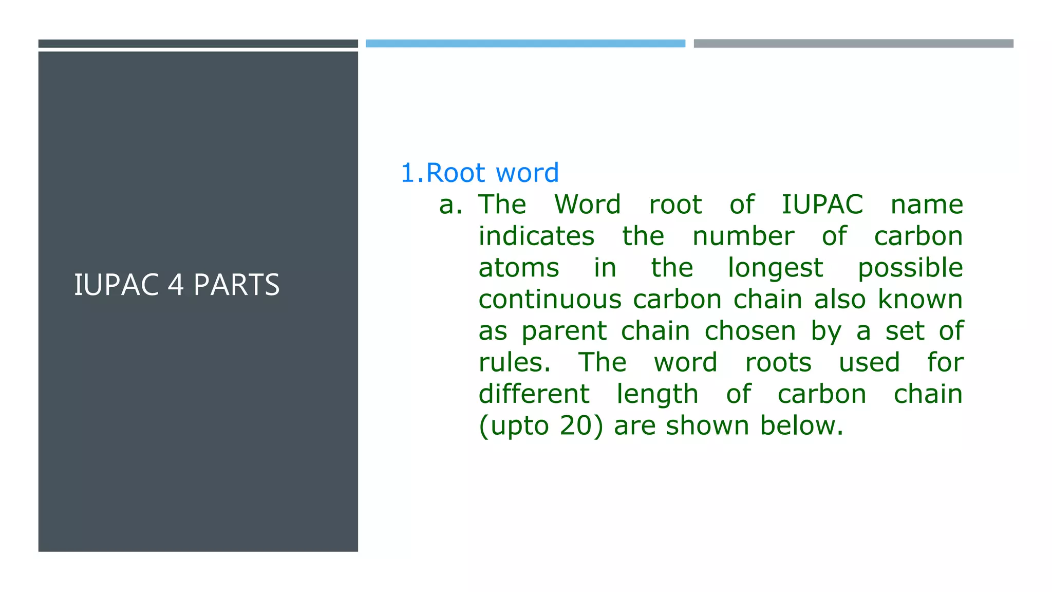 Iupac nomenclature classification of organic compounds | PPT