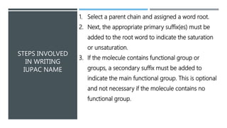 Iupac nomenclature classification of organic compounds | PPT