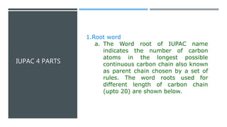 Iupac nomenclature classification of organic compounds | PPT