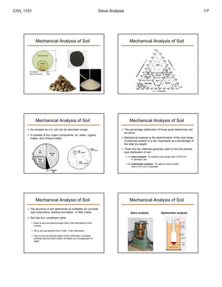 Sieve analysis for Soil | PDF