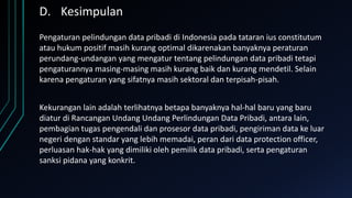 Ius constitutum dan ius constituendum dalam perlindungan data pribadi ...