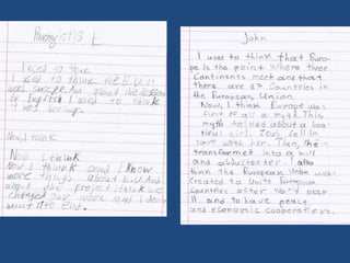 I used to think-Now, I think | PPT