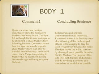 The Tiger Essay BluePrint | PPT